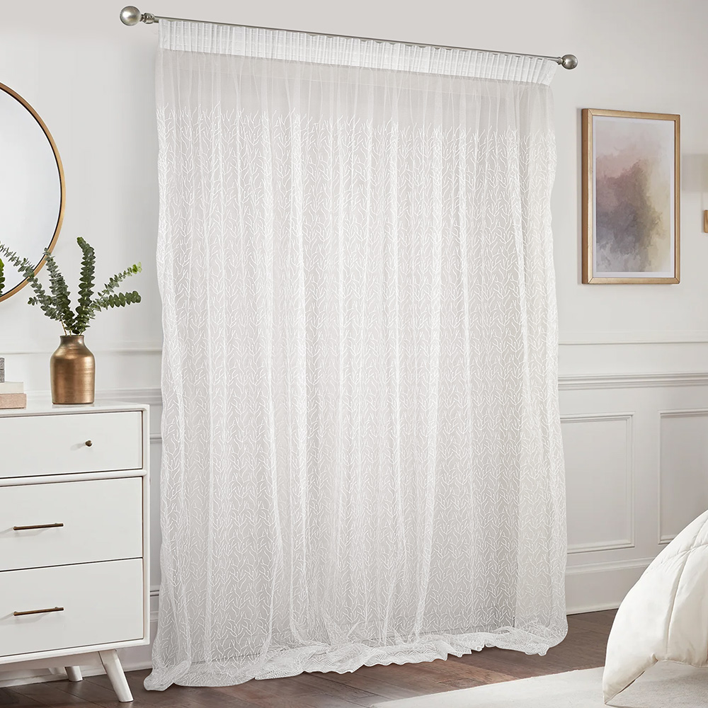 LINO ΚΟΥΡΤΙΝΑ BARIO WHITE ΜΕ ΤΡΕΣΑ 280X300 - Tserepis.gr