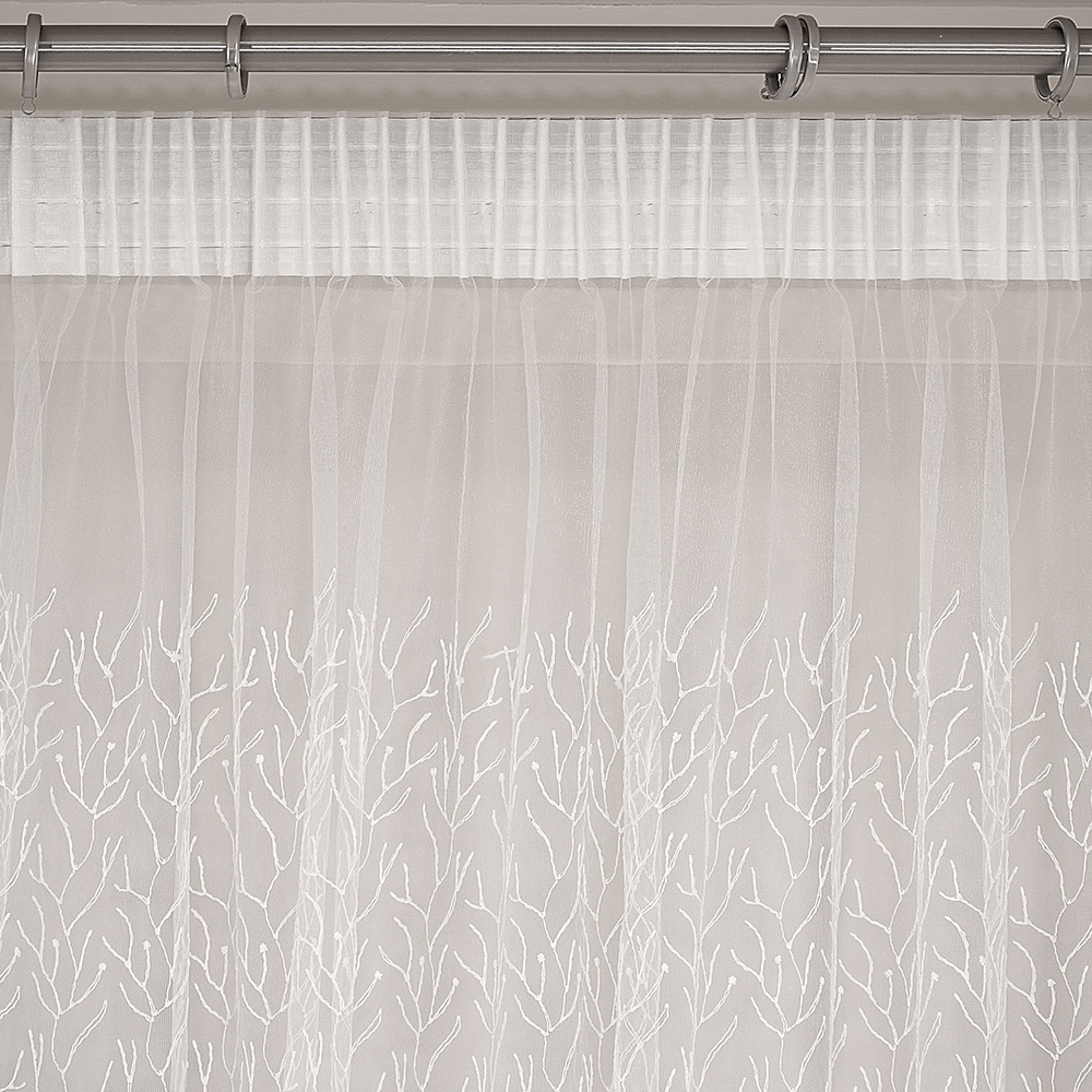LINO ΚΟΥΡΤΙΝΑ BARIO WHITE ΜΕ ΤΡΕΣΑ 280X300 - Tserepis.gr